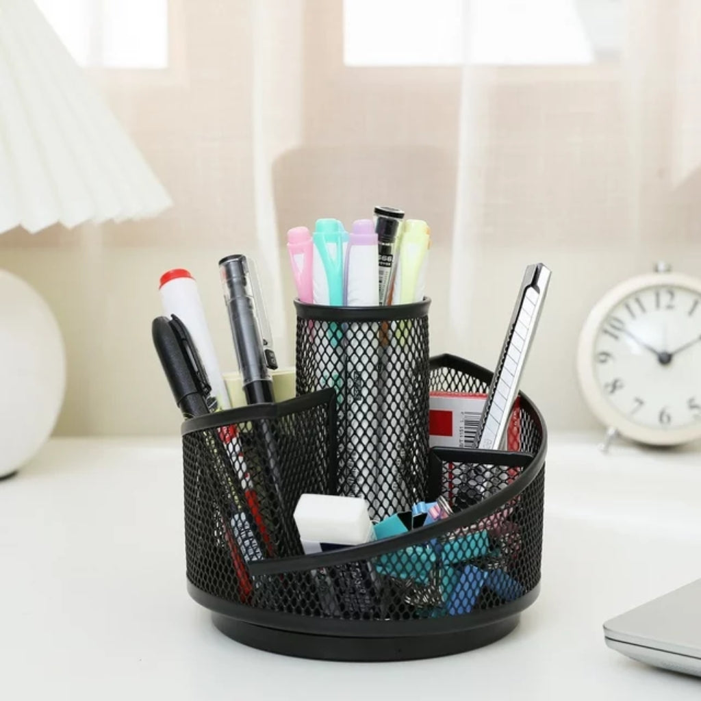 Buy Now Metal Mesh 360-Degree Rotating Desk Organizers – Action WebStore