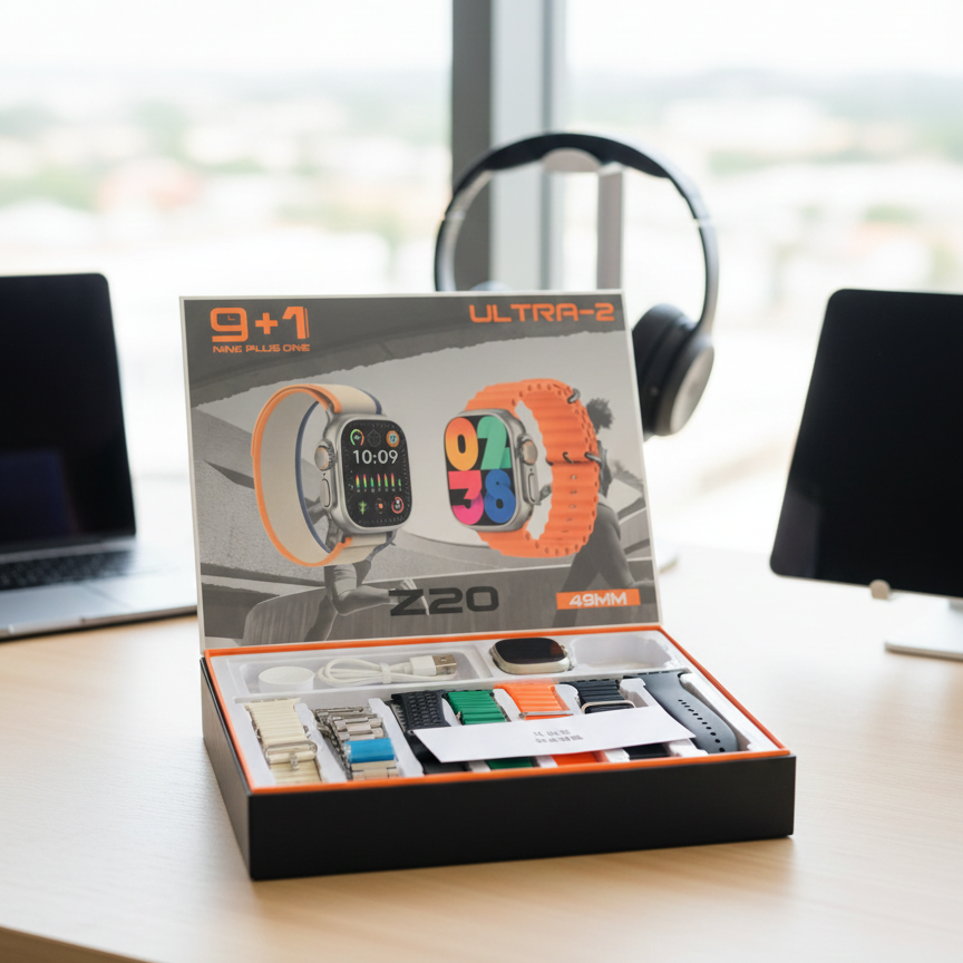 Z20 Ultra 2 Smartwatch, 7-in-1 Interchangeable Straps Set – Action WebStore