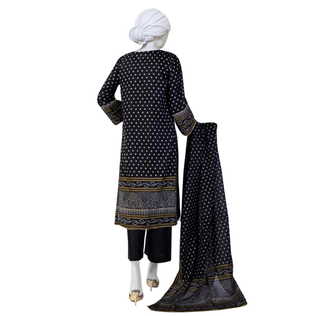 Stylish Black Lawn Suit, Hand Embellished, Action.pk – Action WebStore