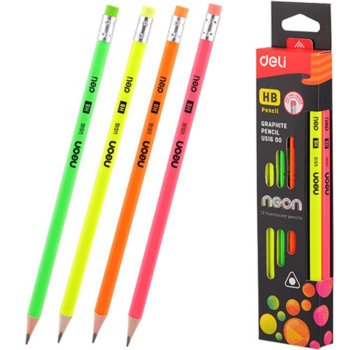 Buy Now Deli Neon HB Graphite Pencil – Action WebStore