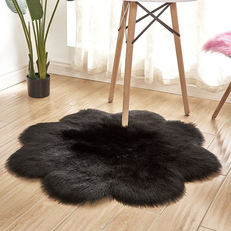 Flower Furry Rugs (4' x 4') – Action WebStore
