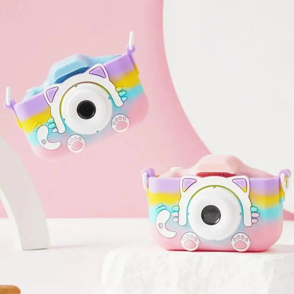 Buy Rainbow Color Cartoon Kids Camera, Dual Lens & Prints | Action.pk – Action WebStore