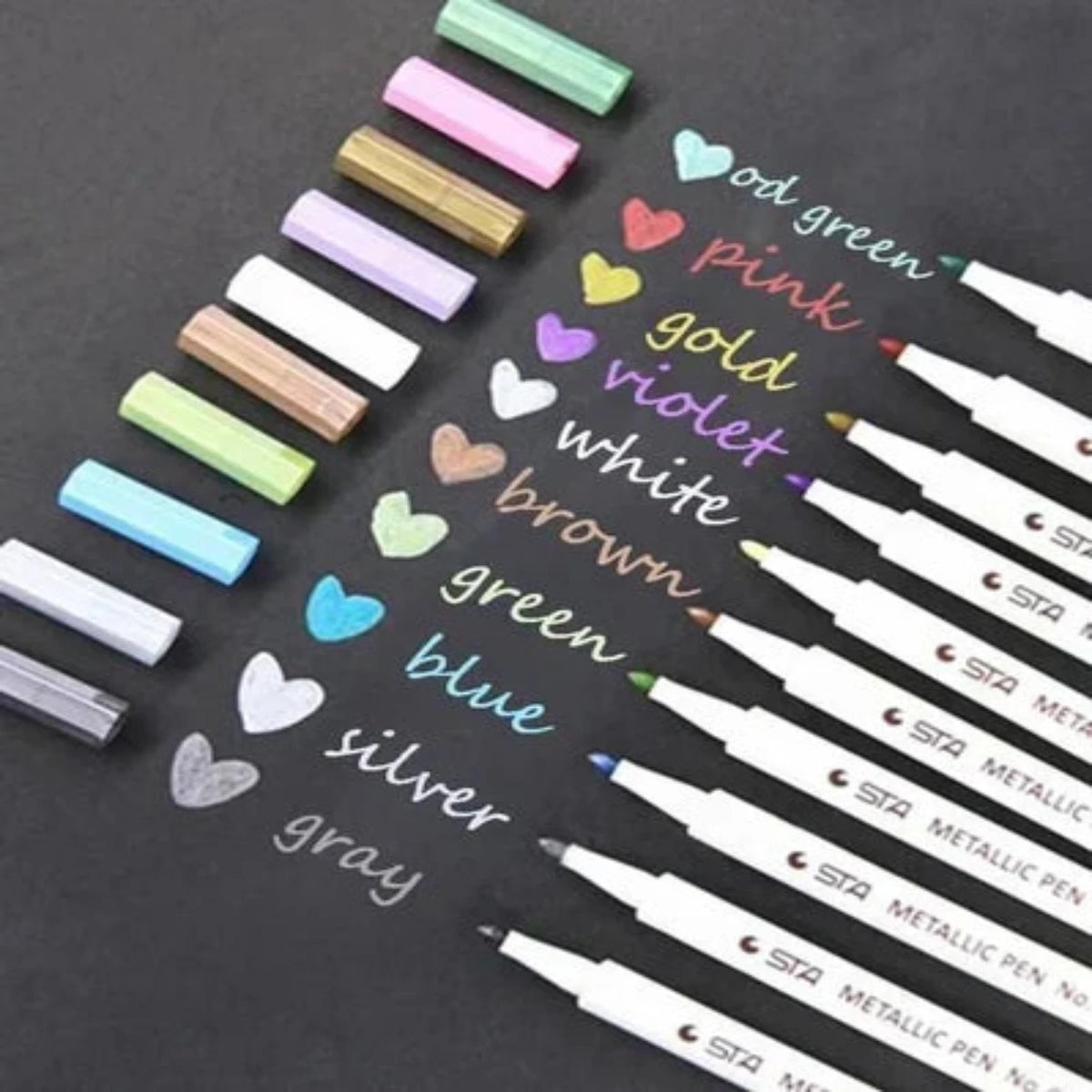 Buy STA Metallic Color Pen Pack of 10, Shimmering Hues | Action.pk ...