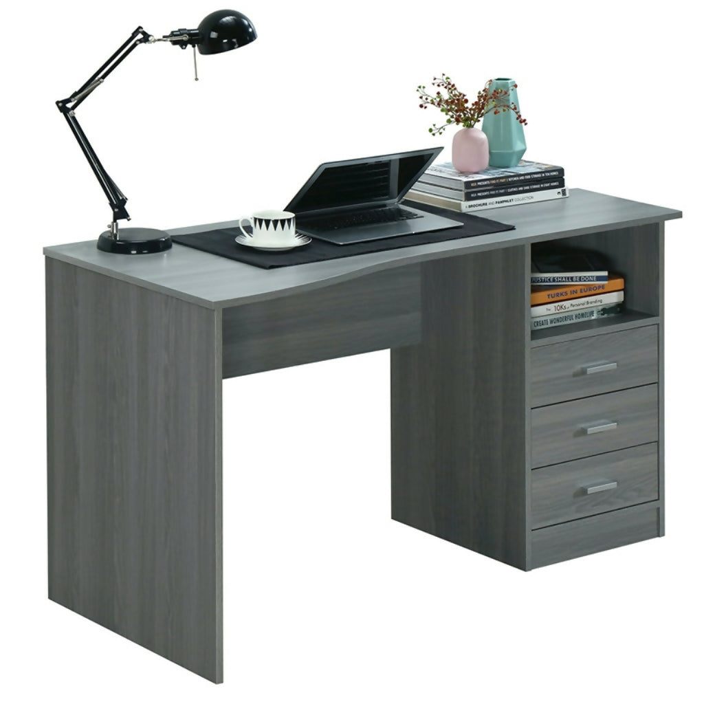 Classic Computer Desk, Gray Wood, with Drawers Available at Action.pk ...