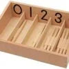 Wooden Montessori Numbered Spindle Box with 45 Spindles – Action WebStore