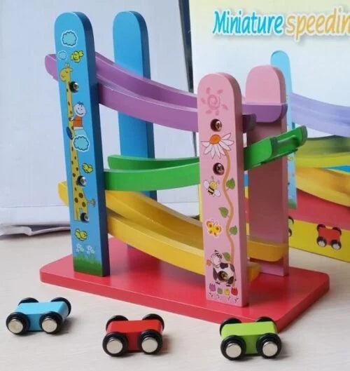 Wooden Ramp Racer Miniature Speeding Car Toy – Action WebStore