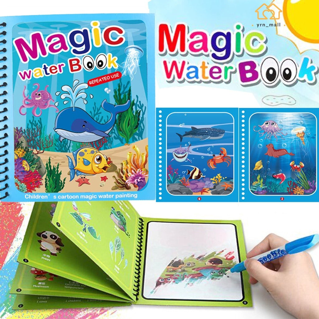 Magic Water Drawing Book | Reusable Coloring Toy | Action.pk – Action ...