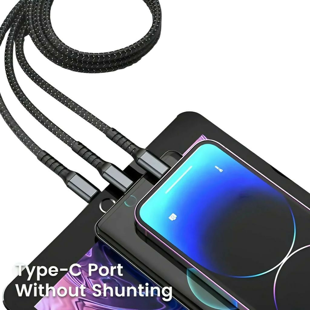100W 3-in-1 USB Fast Charging Cable | Action.pk Mobile Accessories ...