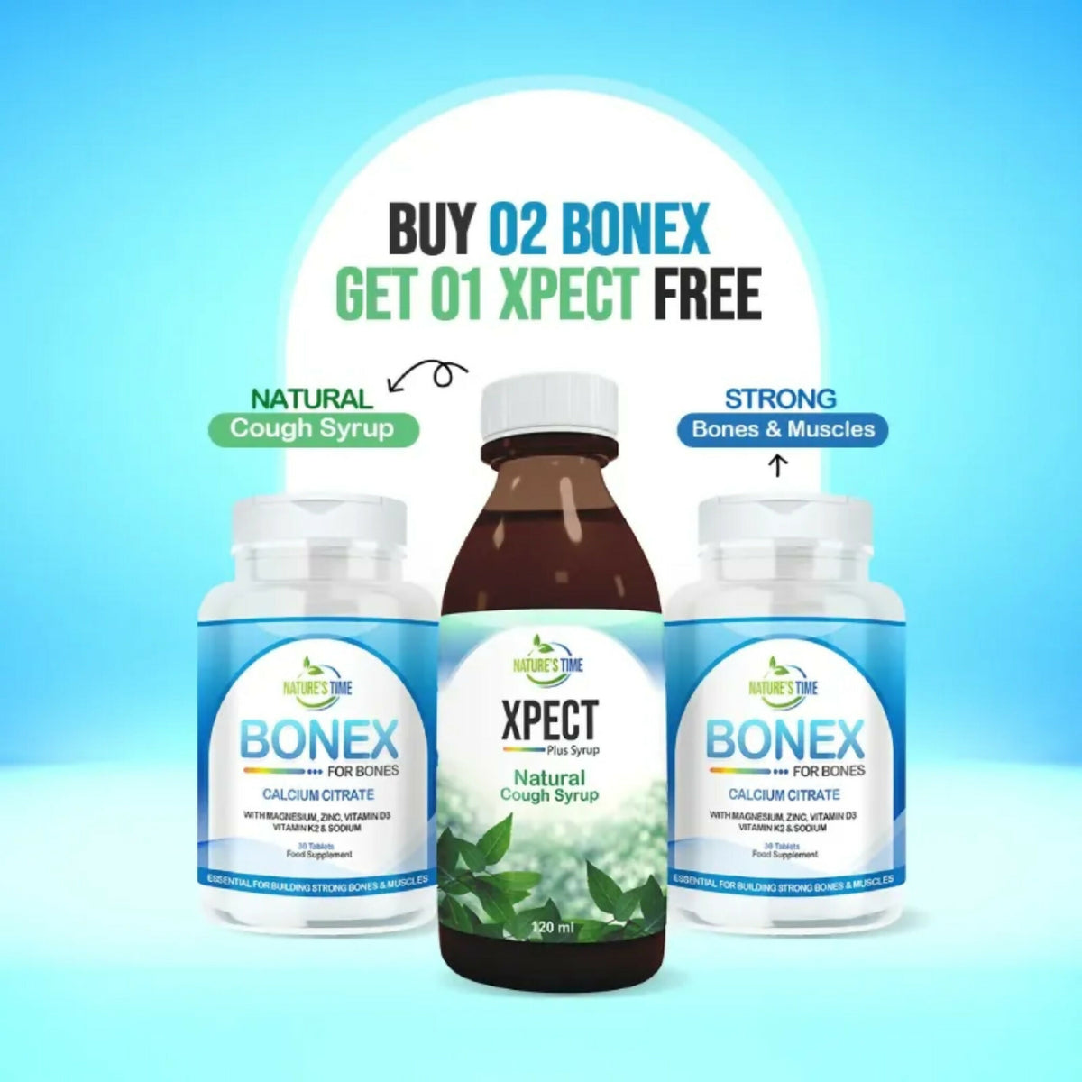 Bonex for Strong Bones + Free Xpect for Cough Relief | Action.pk ...