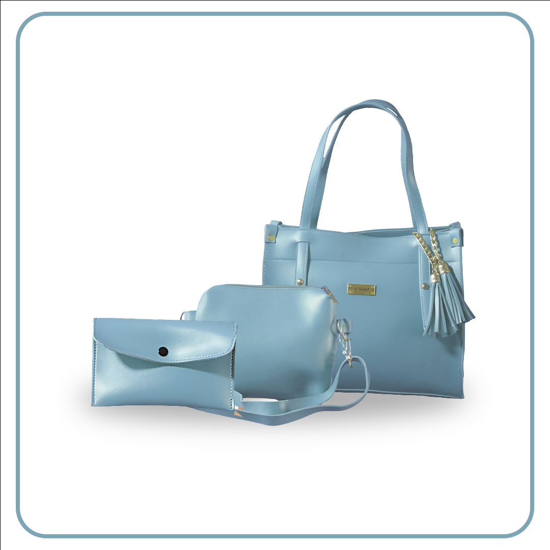 Women’s 3-Piece Handbag Set - Tote, Crossbody, Clutch | Action.pk ...