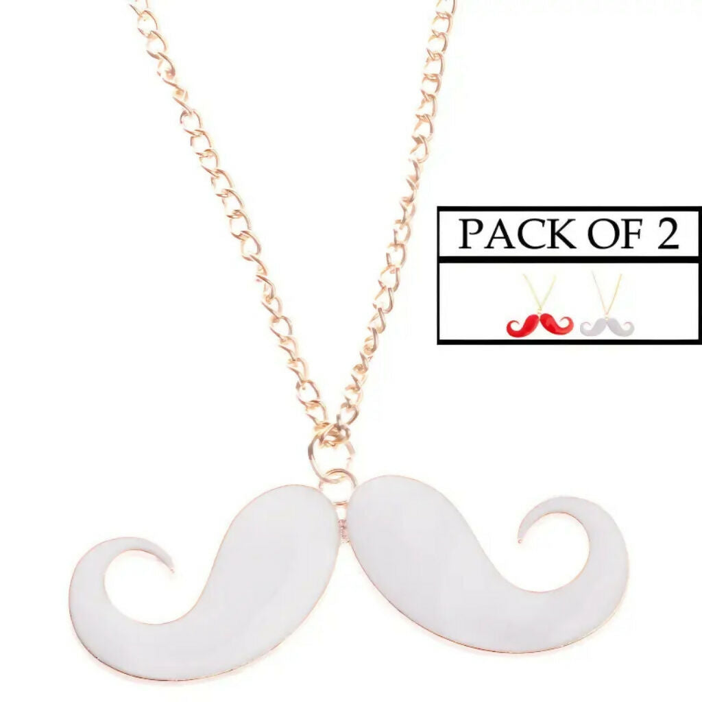 Whimsical Mustache Pendants, Golden Chains | Shop Now on Action.pk ...