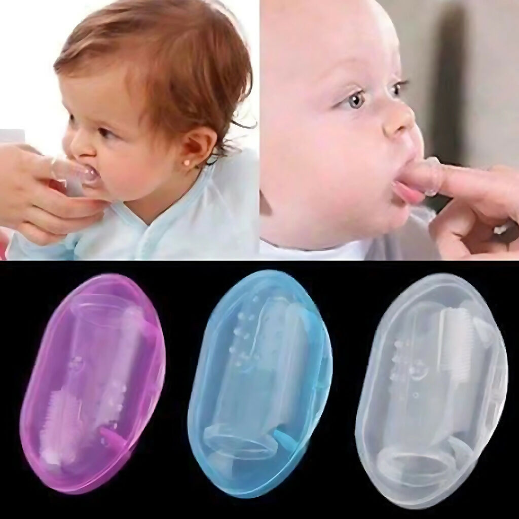 Soft Silicone Baby Finger Toothbrush, Teething Gum Care | Action.pk ...