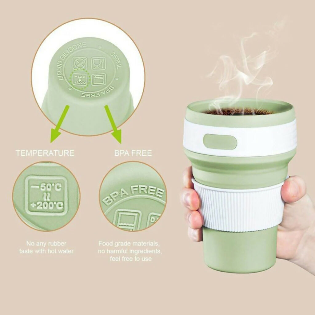 Collapsible Silicone Coffee Cup, Portable Travel Mug | Action.pk ...
