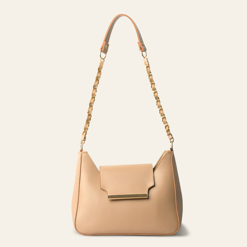 Effortless Style, Slouchy Shoulder Bag with Chain Strap – Action WebStore